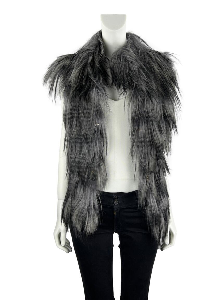 Colete Lilly Sarti Fur Cinza - KFH368 Original | Etiqueta Única