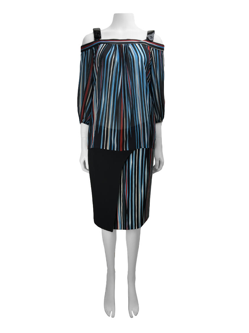 Conjunto Versace Estampa Listrado - AWU2901 Original | Etiqueta Única