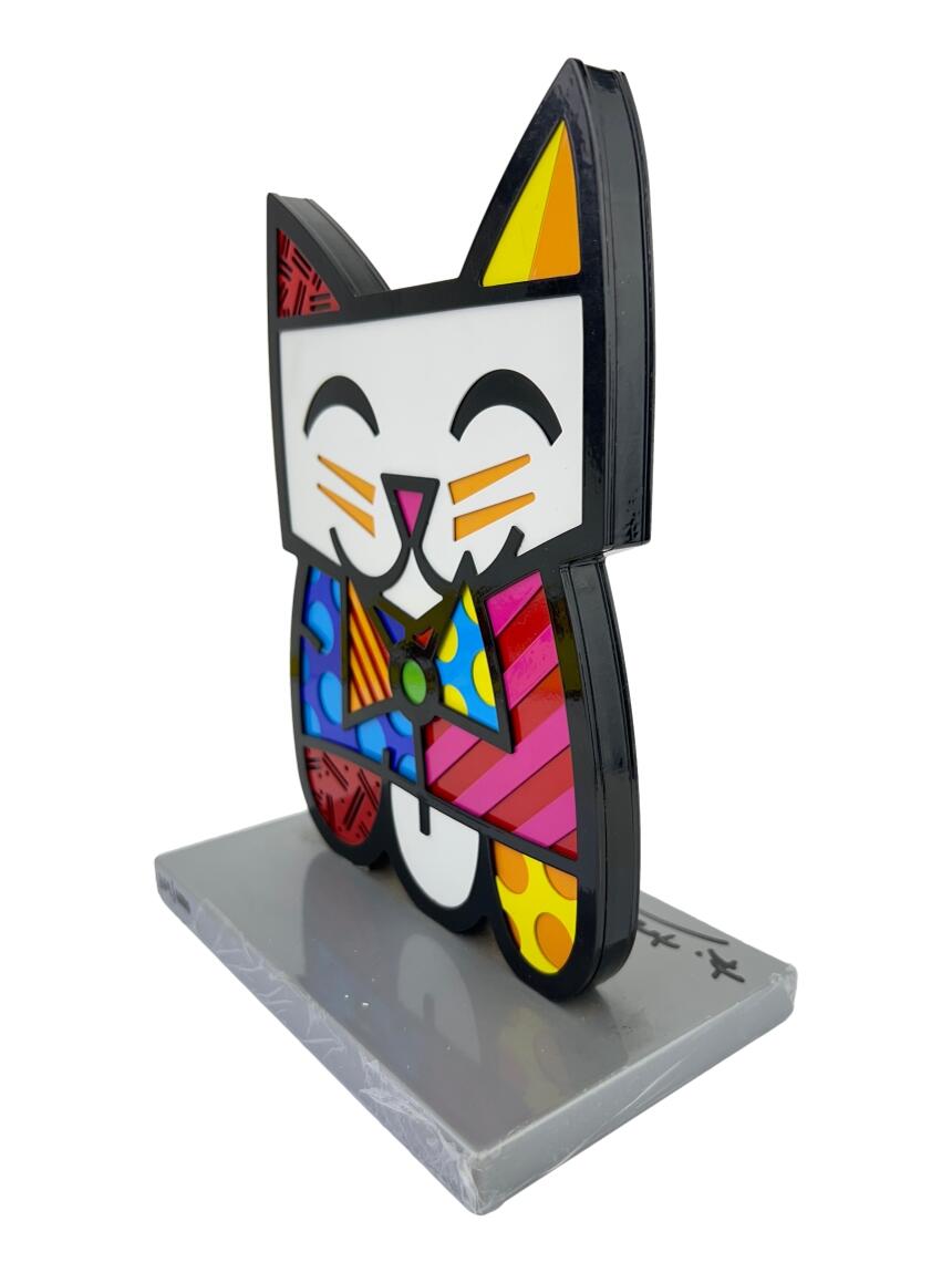 Escultura Romero Britto Gato Squeaki Colorido - CHIA1 Original ...