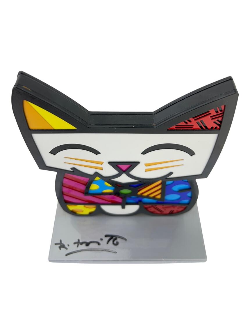 Escultura Romero Britto Gato Squeaki Colorido - CHIA1 Original ...
