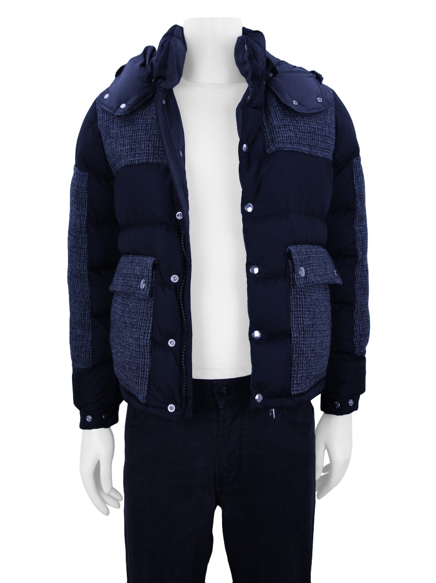 Casaco Moncler Brel Giubbotto Lã Cinza Masculino - GHJ4 Original ...