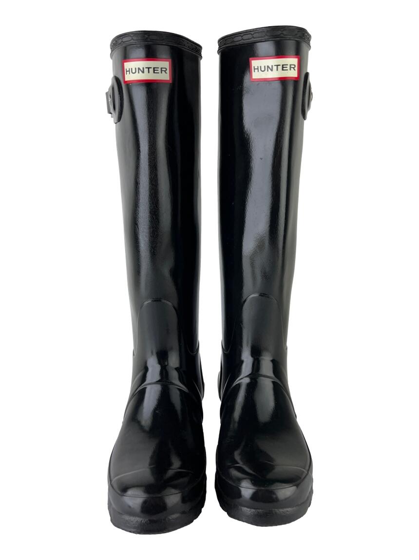 Galocha Hunter Wellington Gloss Preta - CHUI6 Original | Etiqueta Única