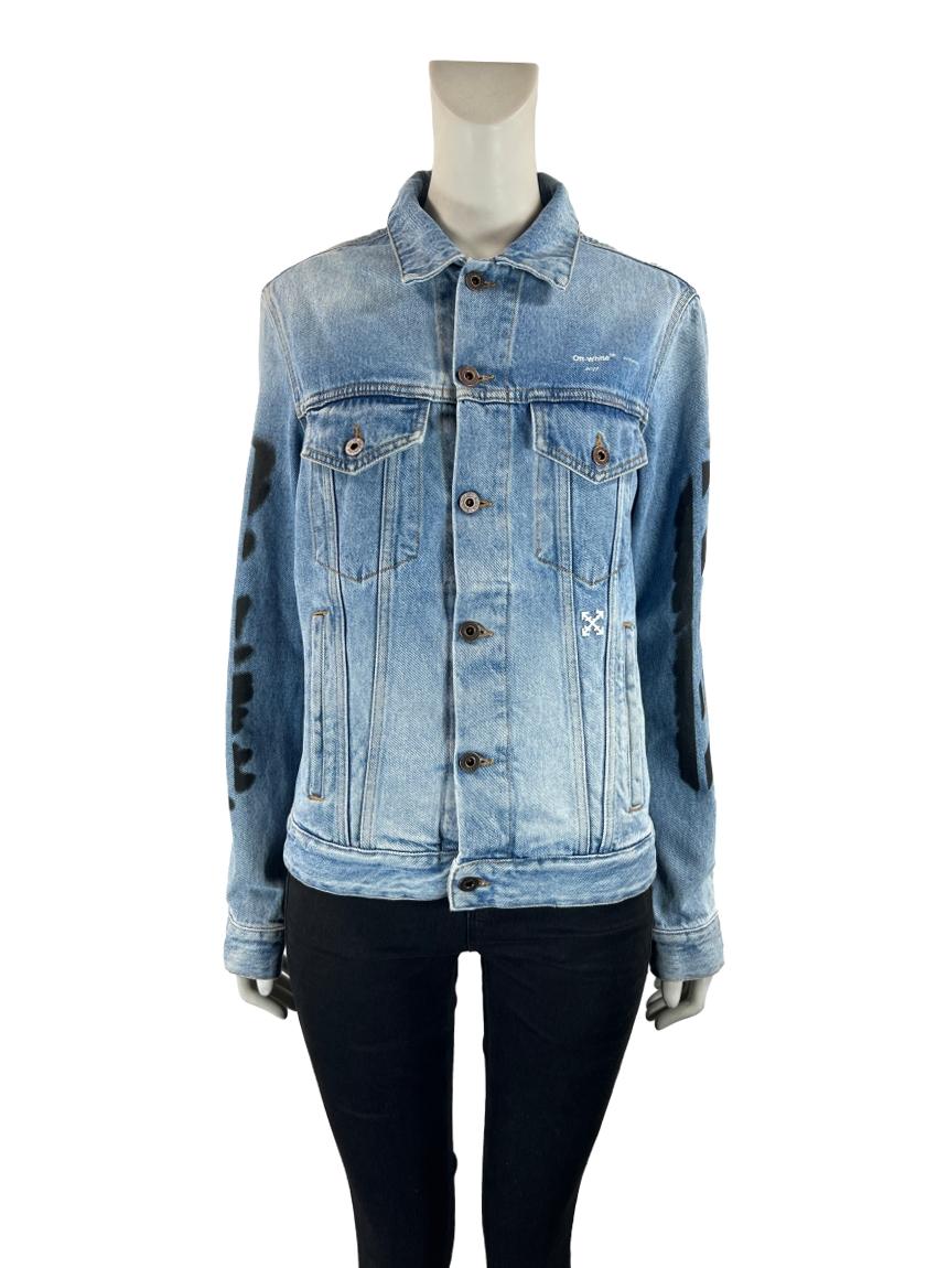 Jaqueta Off-White "99 Impressionism" Jeans Azul - CRFB3 Original ...