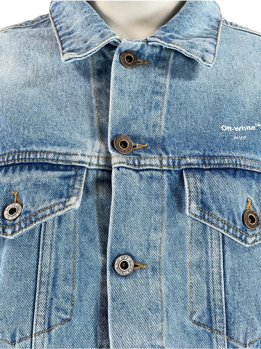 Jaqueta Off-White "99 Impressionism" Jeans Azul - CRFB3 Original ...