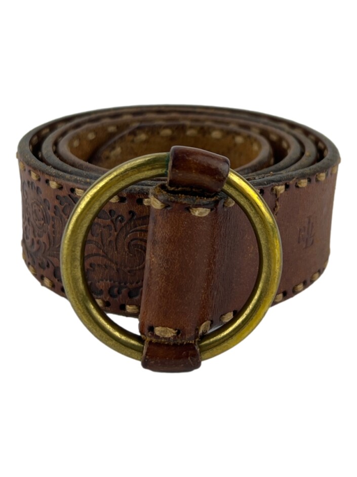 Cinto Lauren Ralph Lauren Couro Marrom - ACYK2 Original | Etiqueta Única