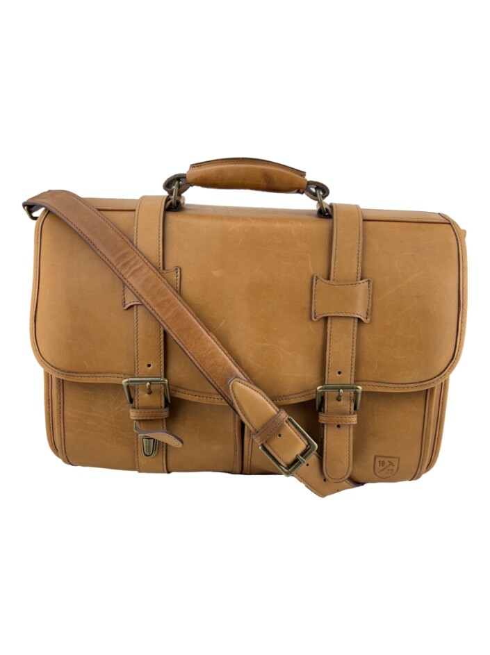 Bolsa com Alça Allen Edmonds Double Flap Briefcase Couro Marrom - ADQH2 ...