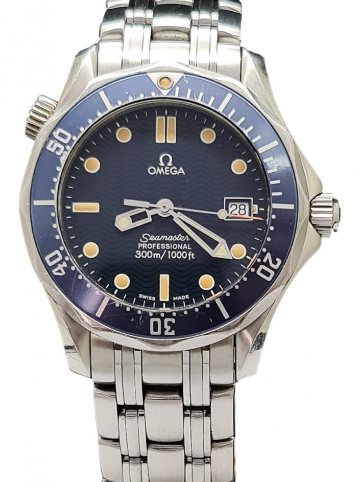 Relógio Omega Seamaster Diver 300 Mid Size Quartz Prateado - MGK253 ...