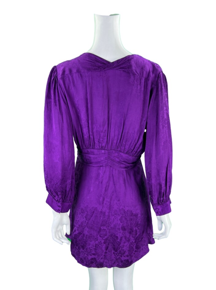 Vestido Zara Manga Longa Roxo - OAJ63 Original | Etiqueta Única