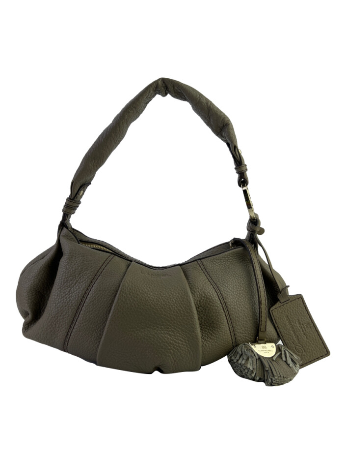 Bolsa Lancel Hobo Couro Taupe Original - ADAV1 | Etiqueta Única
