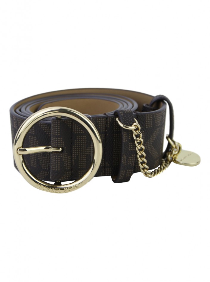 Cinto Michael Kors Loop Chain Monograma Marrom - LMD6 Original ...