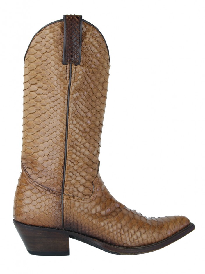 Bota Tony Mora Western Python Caramelo - LSM6 Original | Etiqueta Única
