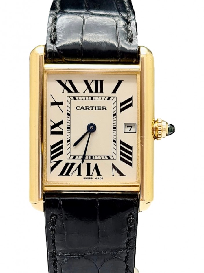 Relógio Cartier Tank Louis Cartier Ouro Quartz - MGK308 Original ...