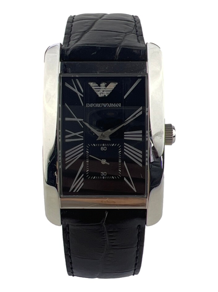 Relógio Emporio Armani AR0143 Embossed Preto - AAEI10 Original ...