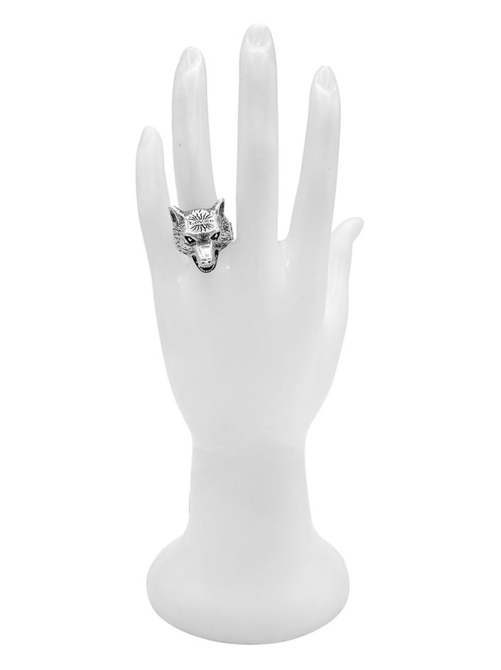 Anel Gucci Anger Forest Wolf Prata - CYVQ1 Original | Etiqueta Única