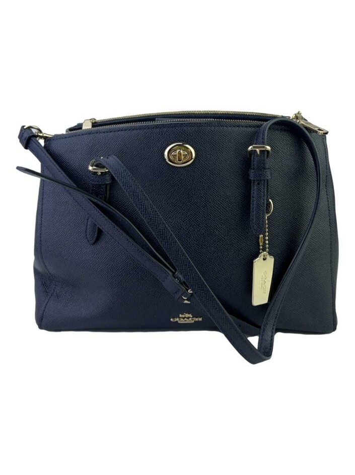 Bolsa Coach Carryall Turn Lock Azul Marinho - ADBG1 Original | Etiqueta ...