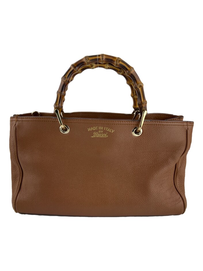 Bolsa Gucci Bamboo Shopper Couro Marrom Tote - ABQZ1 Original ...