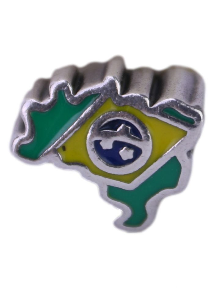 Berloque Pandora Bandeira do Brasil Prata 925 - UQE14 Original ...