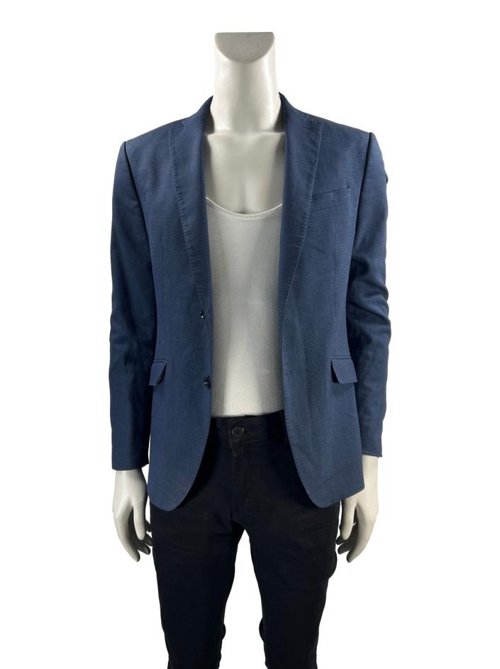 Blazer Zara Tecido Azul - CVLY123 Original | Etiqueta Única
