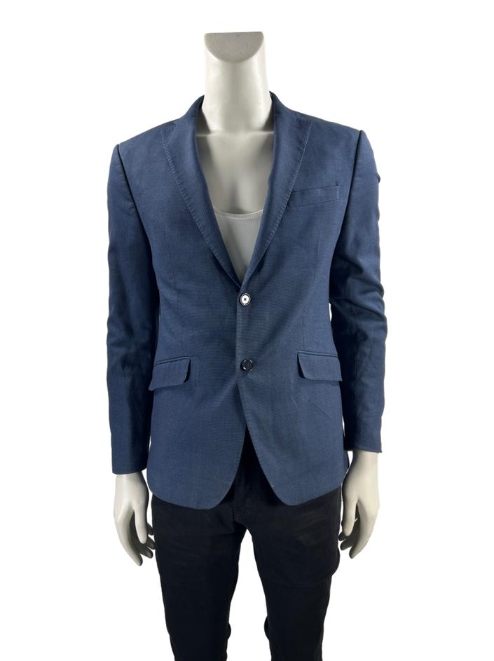 Blazer Zara Tecido Azul - CVLY123 Original | Etiqueta Única