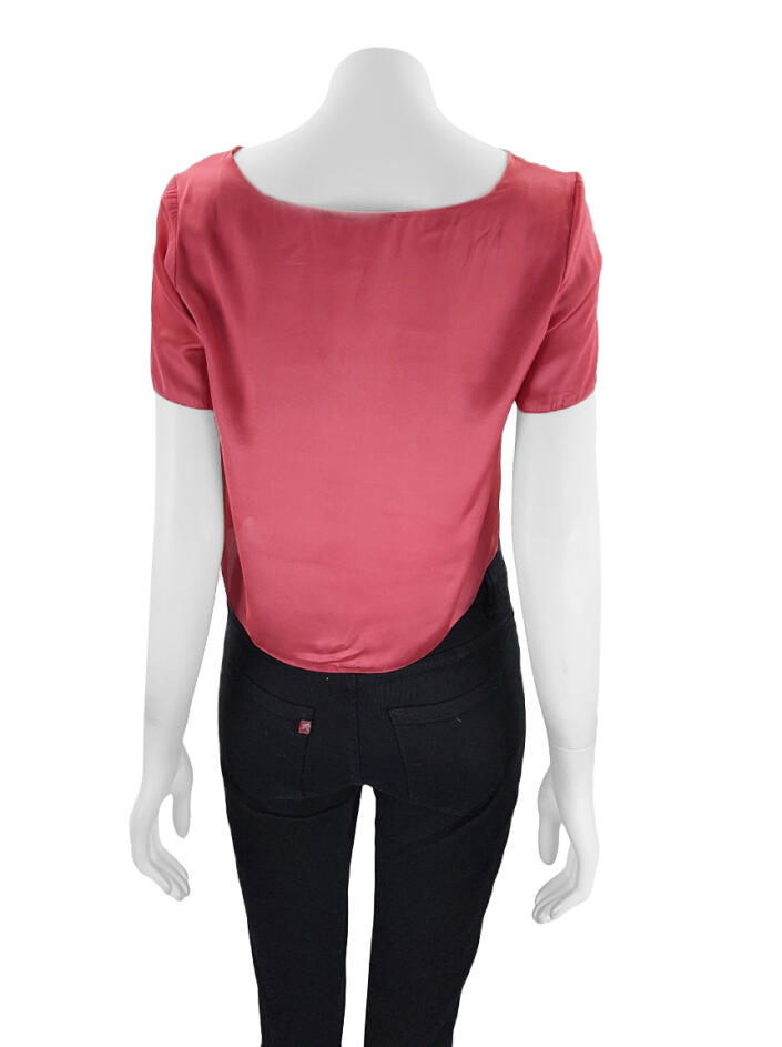Blusa Carmim Tecido Rosa - BJAO6 Original | Etiqueta Única