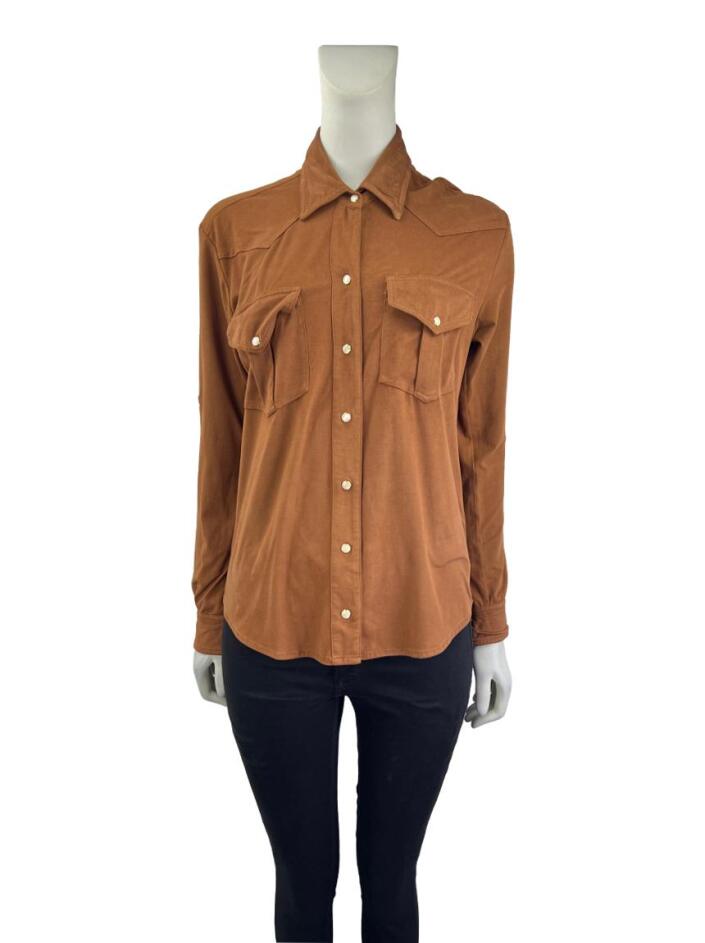 Blusa Farm Tecido Marrom - LRG125 Original | Etiqueta Única