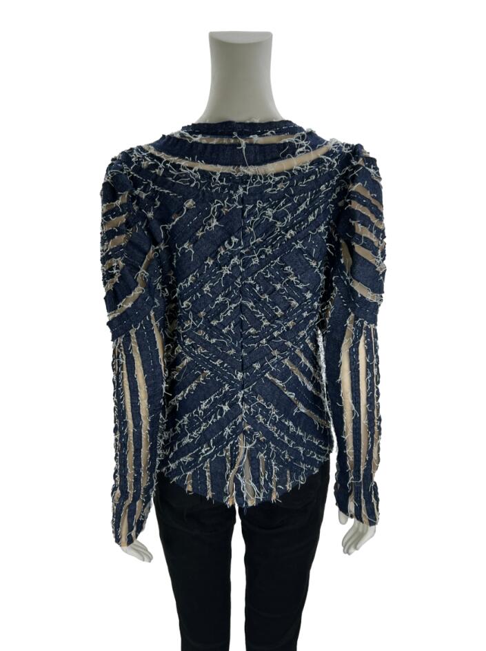 Blusa Manzan Aplicações Azul - CJGD3 Original | Etiqueta Única