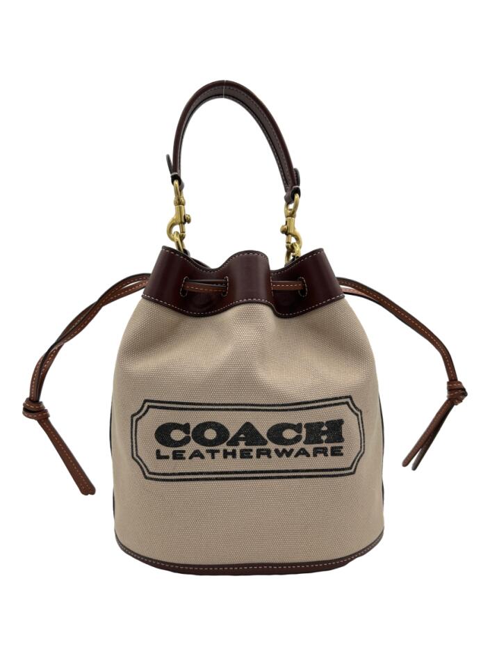 Bolsa Bucket Coach Field Logo Marrom - CGLN31 Original | Etiqueta Única