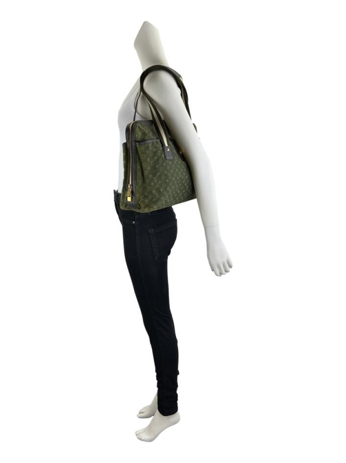 Bolsa com Alça Louis Vuitton Mary Kate Sac Mini Lin Verde - FIP59 ...
