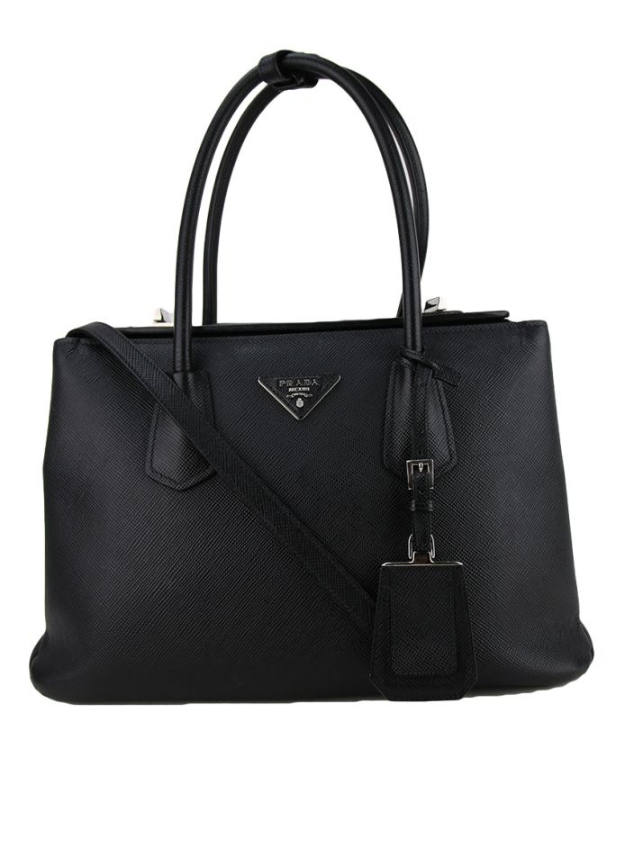 Bolsa Prada Twin Tote Preta - BUN20 Original | Etiqueta Única