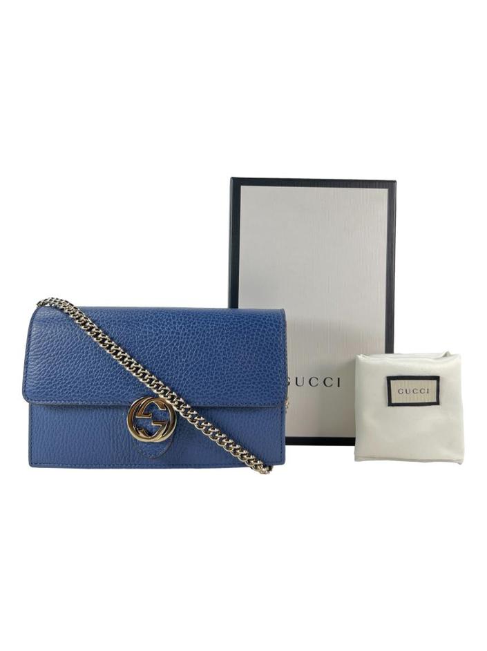Bolsa Tiracolo Gucci WOC Interlocking G Azul - CSOM1 Original ...