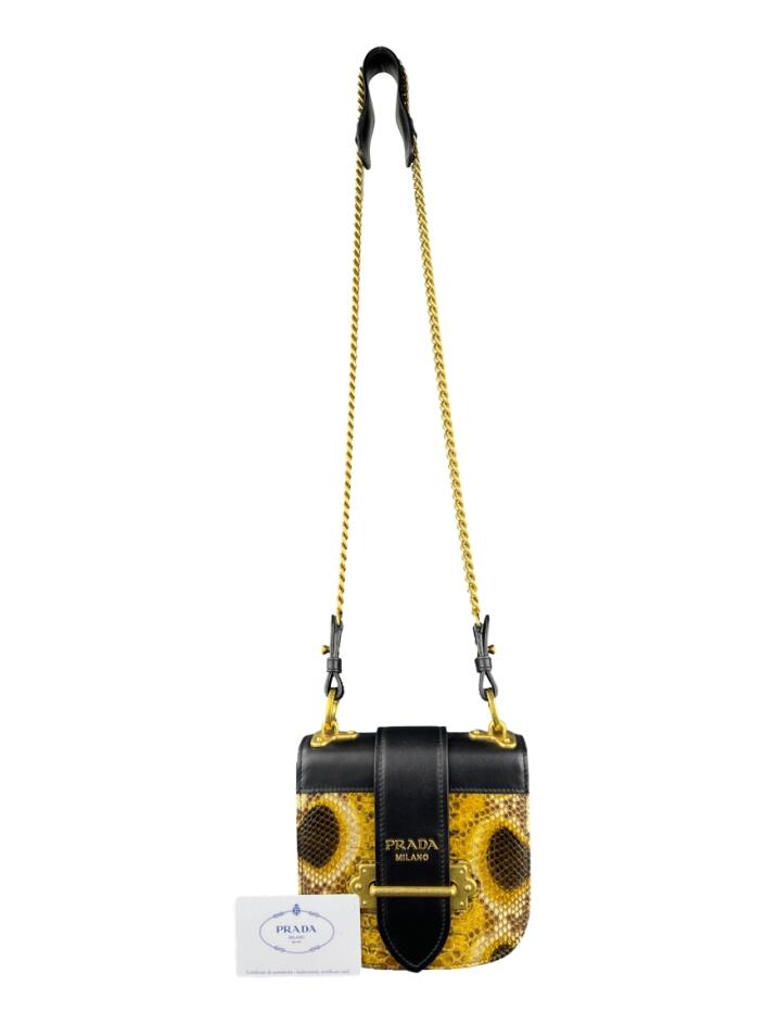 Bolsa Tiracolo Prada Cahier City Calf Python - NQD35 Original ...