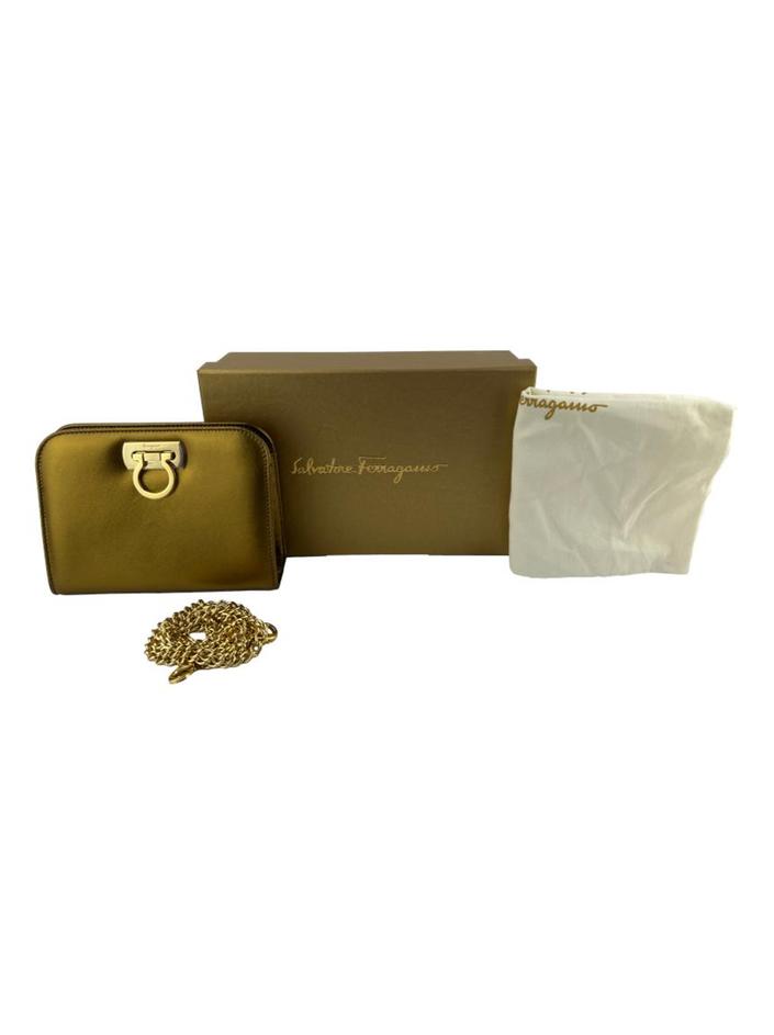Bolsa Tiracolo Salvatore Ferragamo Wanda Chain Dourada - CBZP96 ...