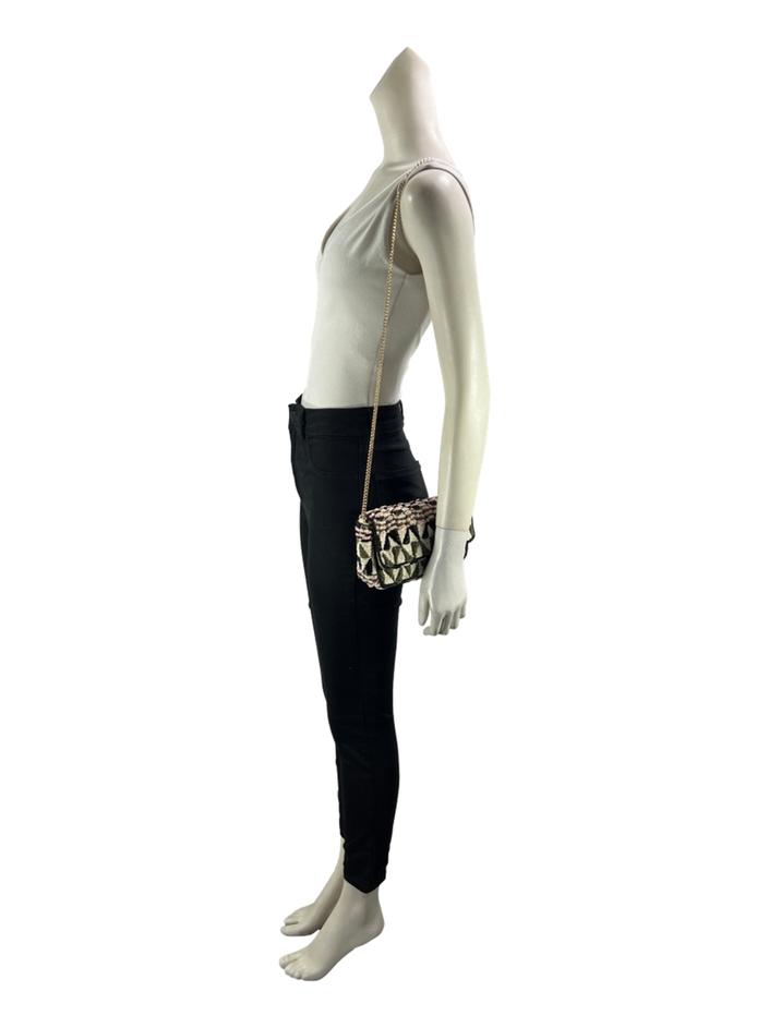 Bolsa Tiracolo Zara Bordado Multicolor - DFMW6 Original | Etiqueta Única
