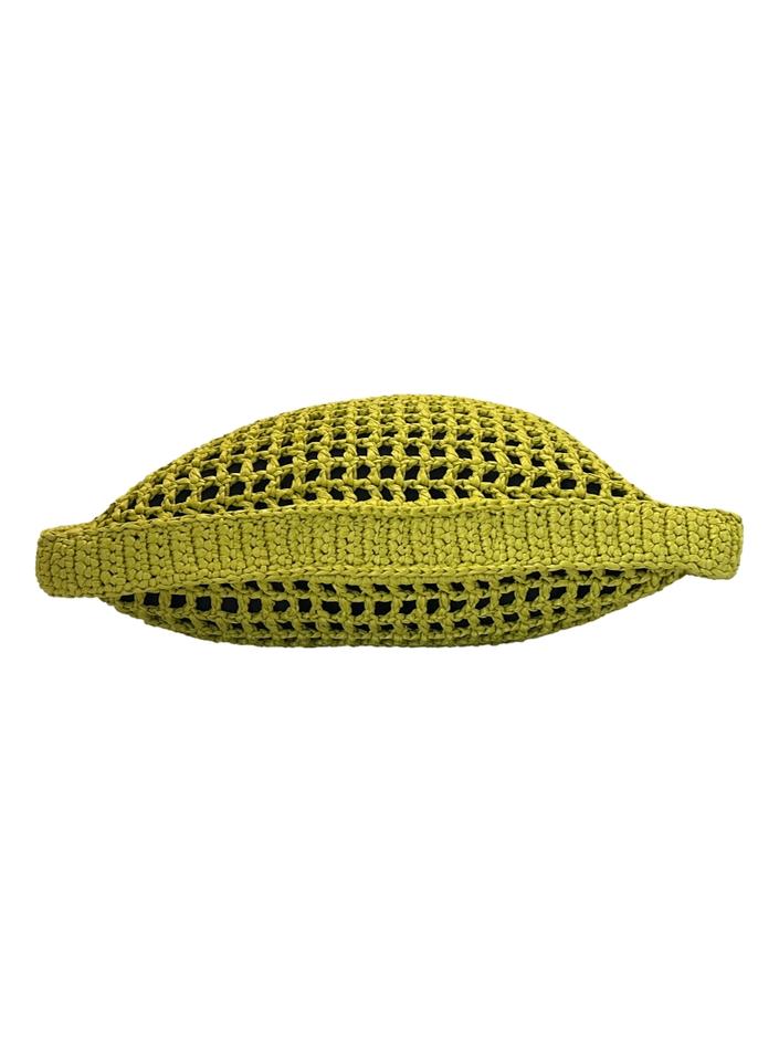 Bolsa Tote Prada Yarn Raffia Crochet Logo Amarelo - DCGW3 Original ...