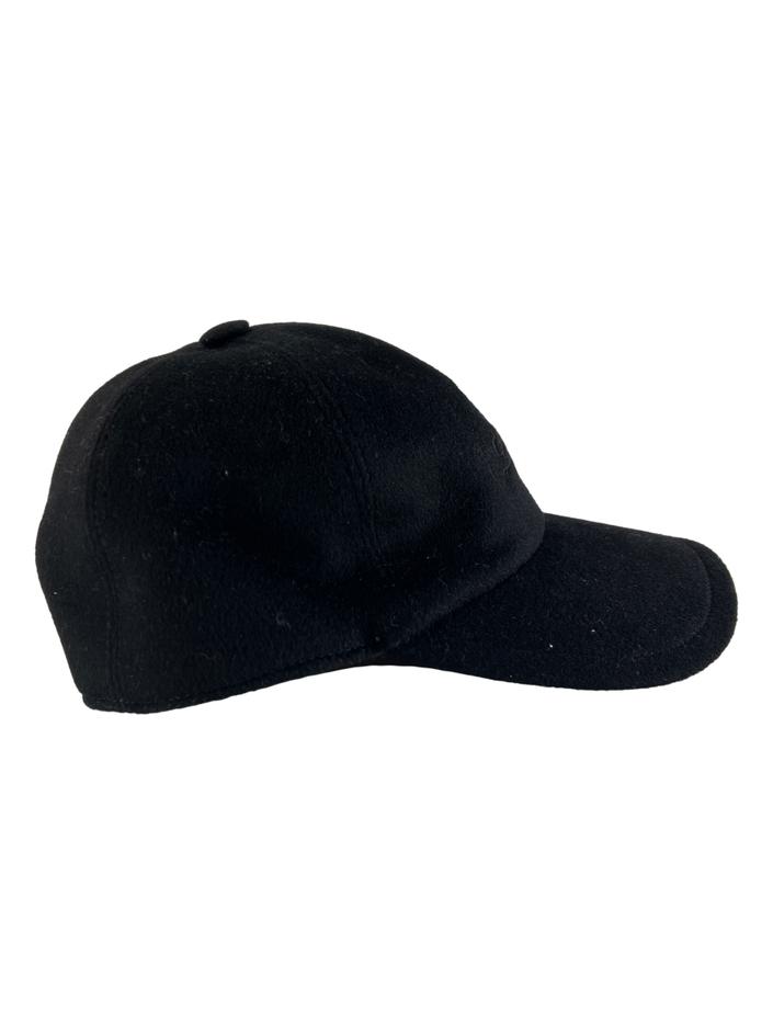 Boné Loro Piana Baseball Cashmere Preto - ACBU12 Original | Etiqueta Única