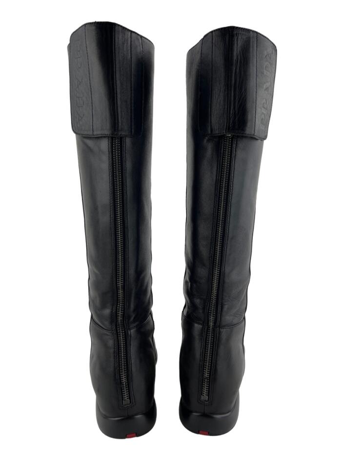 Bota Prada Couro Velcro Preta - LS350 Original | Etiqueta Única