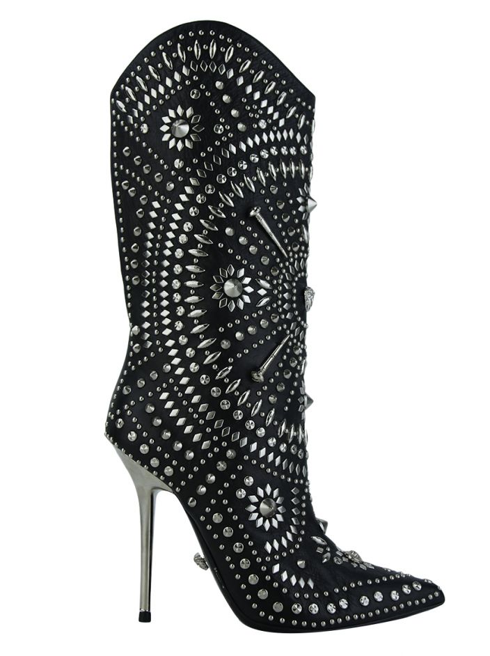 Bota Versace Multi Spikes Original - DZB583 | Etiqueta Única