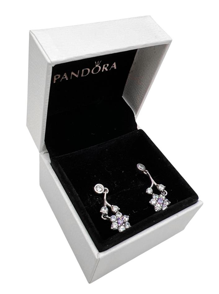 Brinco Pandora Flor Prata - CQDW74 Original | Etiqueta Única