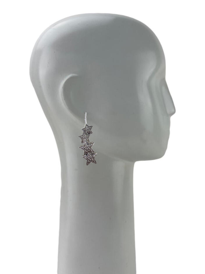 Brinco Vivara Life Ear Cuff Estrelas Prata - AGWJ2 Original | Etiqueta ...
