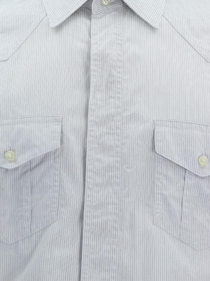 Camisa Zara Branca Riscada Masculina - SOK7 Original | Etiqueta Única