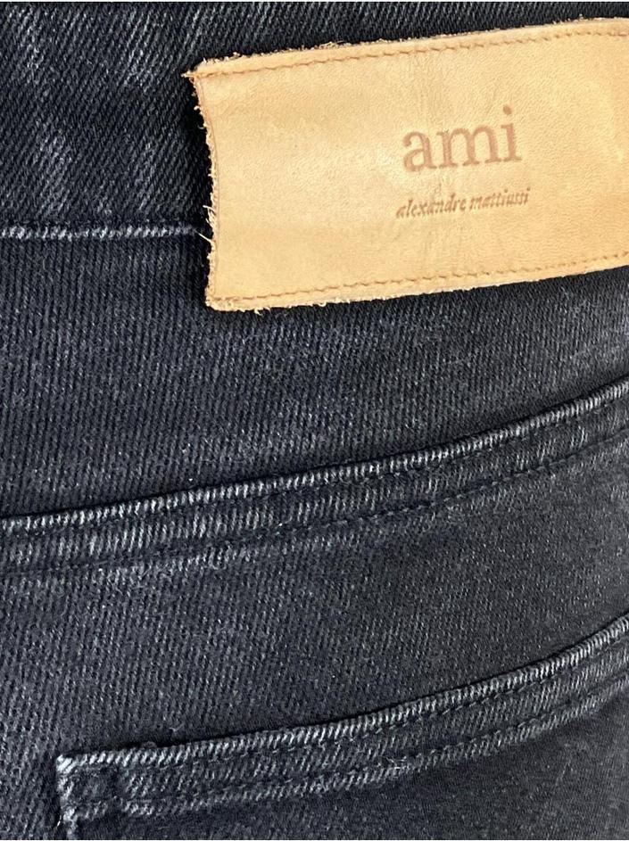 Calça AMI Paris Jeans Preta - SMT40 Original | Etiqueta Única