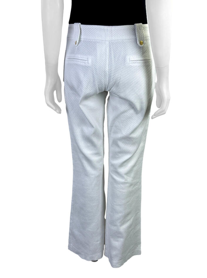 Calça Carlos Miele Texturizada Branca - PBF267 Original | Etiqueta Única