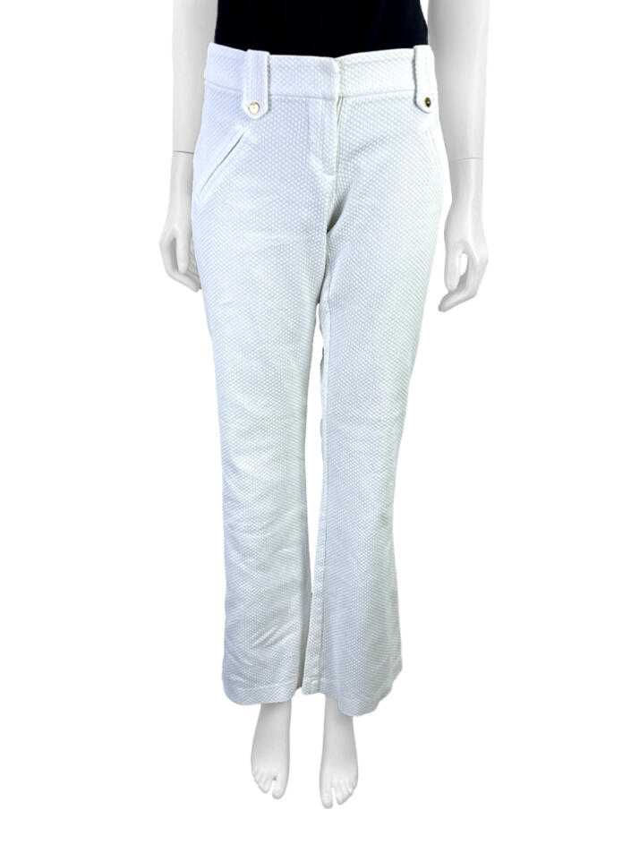 Calça Carlos Miele Texturizada Branca - PBF267 Original | Etiqueta Única