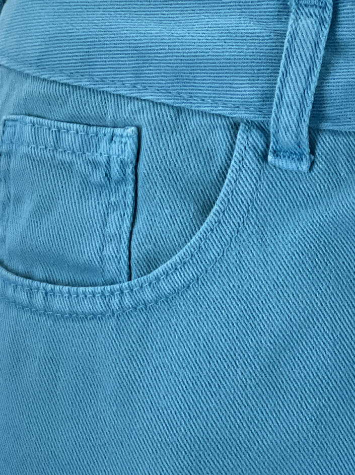 Calça Carol Bassi Reta Azul - LYM183 Original | Etiqueta Única
