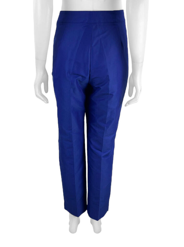 Calça Carolina Herrera Ottoman Slim Azul - YD554 Original | Etiqueta Única