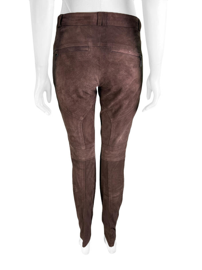 Calça Cris Barros Camurça Marrom - RO292 Original | Etiqueta Única