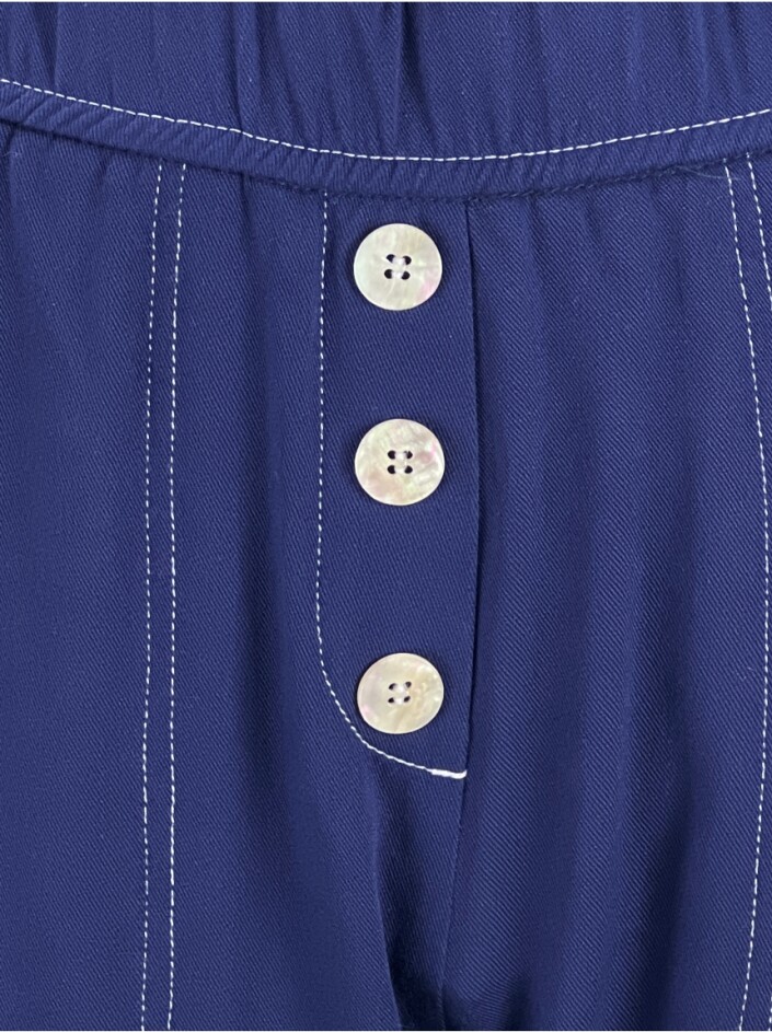 Calça Duda Maron Tecido Azul Original - AFI202 | Etiqueta Única