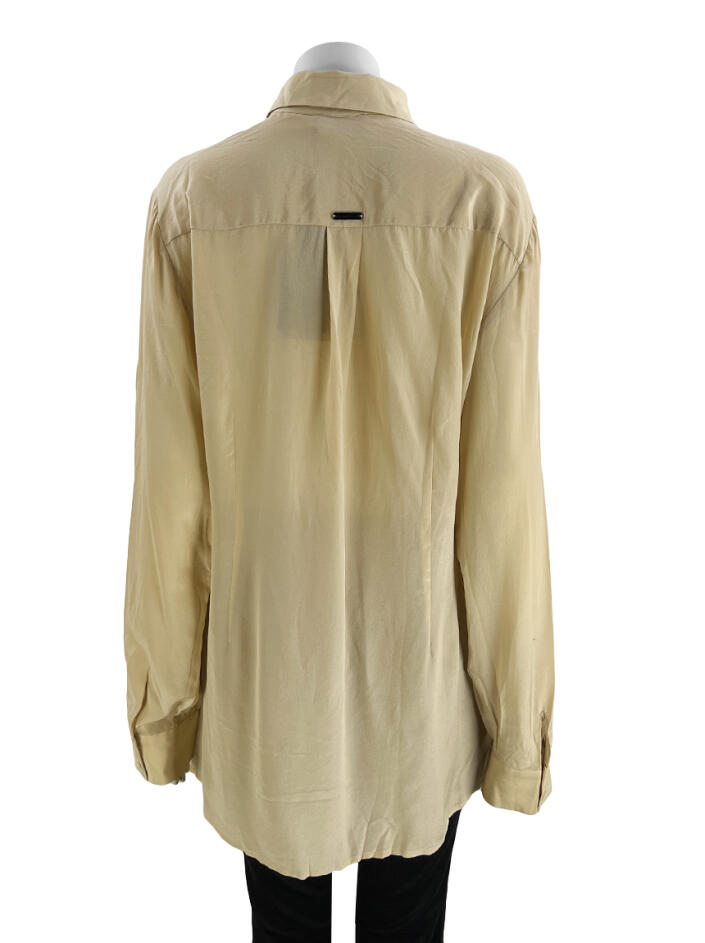 Camisa Brooksfield DONNA Seda Bege - AGPU7 Original | Etiqueta Única