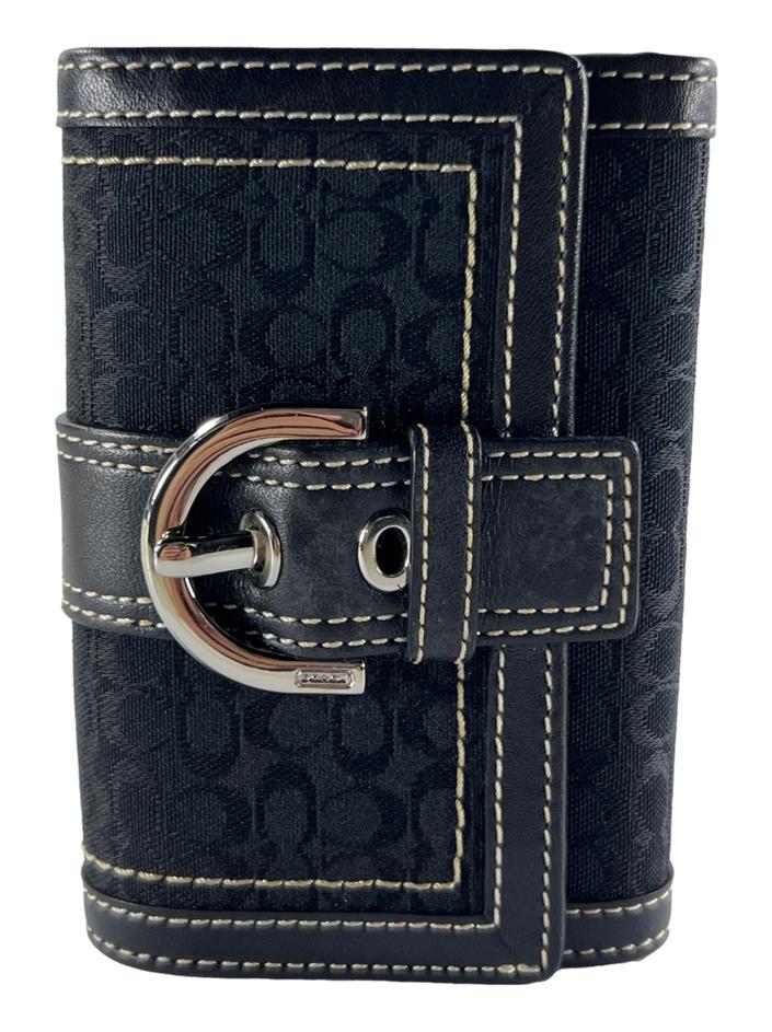 Carteira Coach Canvas Logo Preto - JKU587 Original | Etiqueta Única
