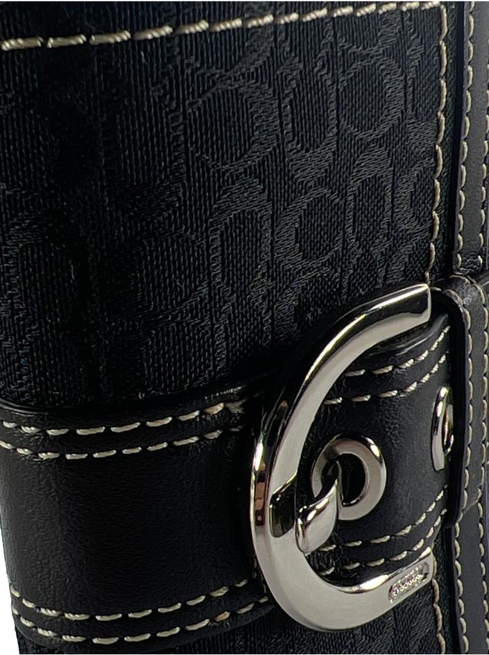 Carteira Coach Canvas Logo Preto - JKU587 Original | Etiqueta Única
